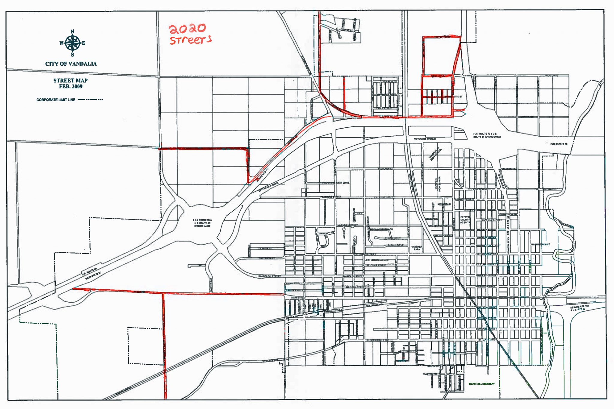 City of Vandalia to begin oiling streets week of August 31st, map enclosed | Vandalia Radio